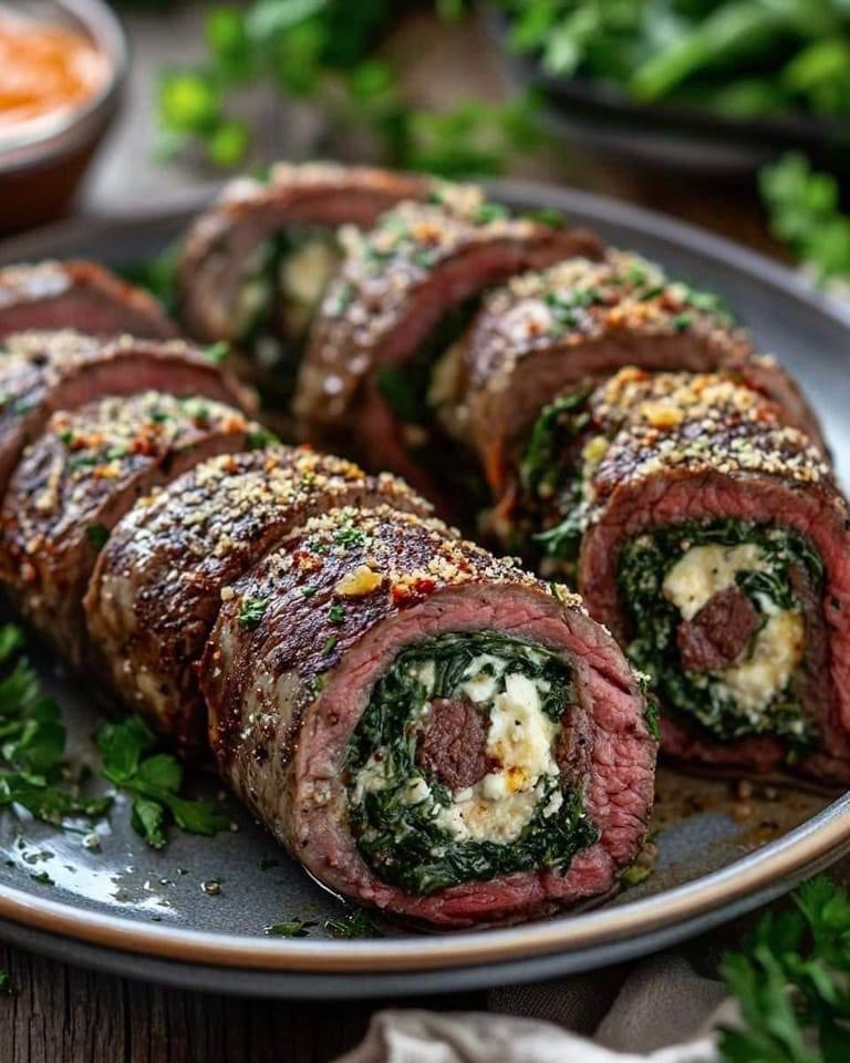STUFFED FLANK STEAK ROLL UPS – My Blog